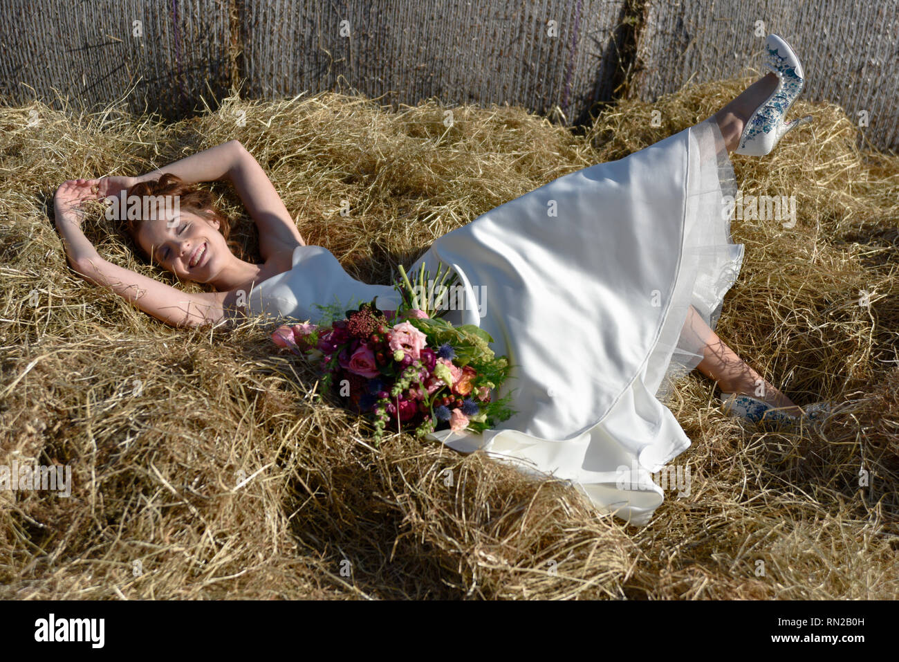 A beautiful couple get married in a romantic Farm location- she is a ...