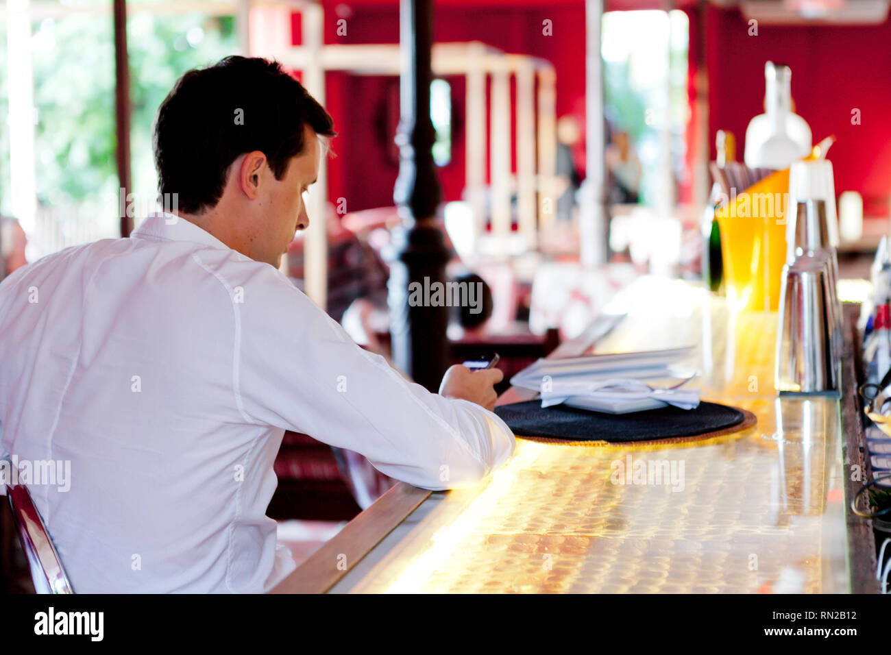 Night life atmosphere in a bar/restaurant Stock Photo - Alamy