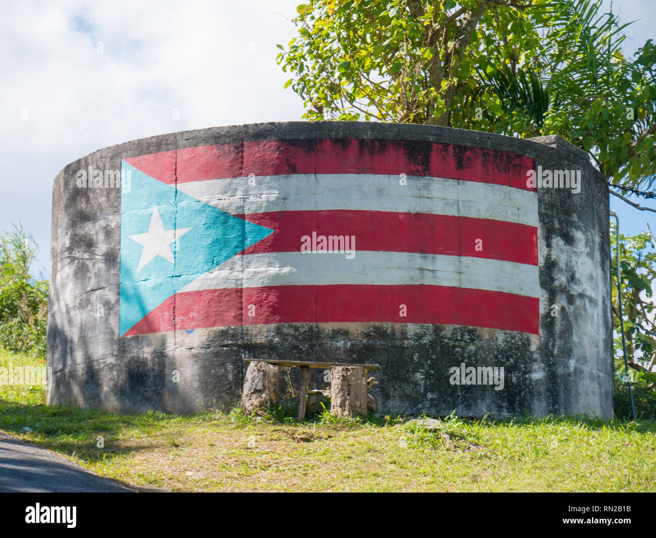 An abstract background image of the flag of Puerto Rico painted on to a ...