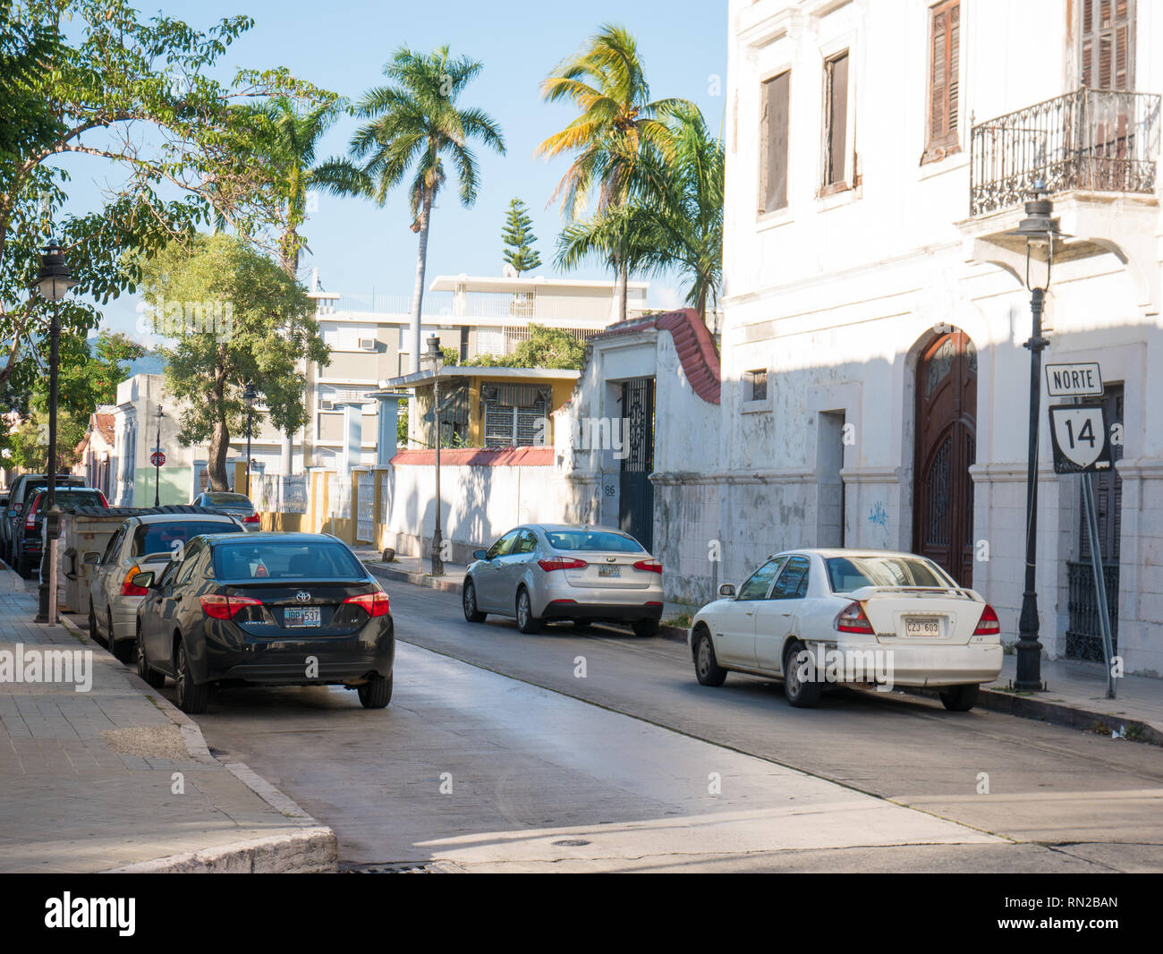 The old town of the city of Ponce in Puerto Rico, United States Stock ...