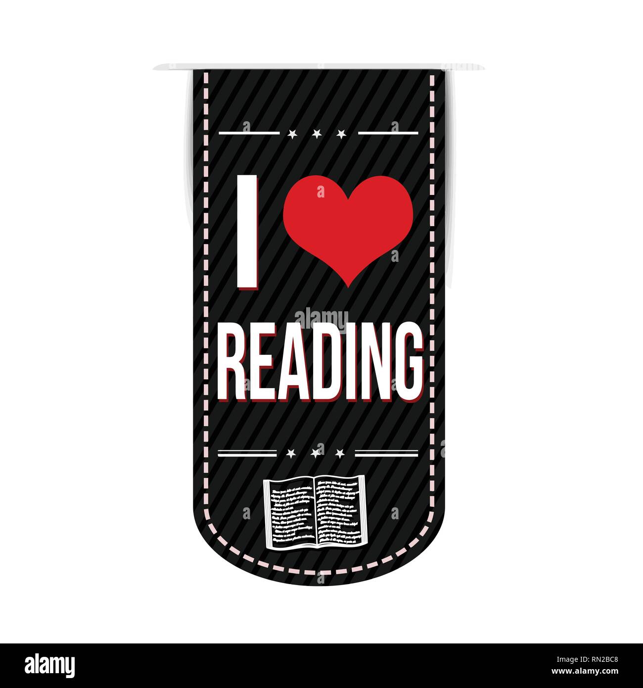 I love reading banner design on white background, vector illustration ...