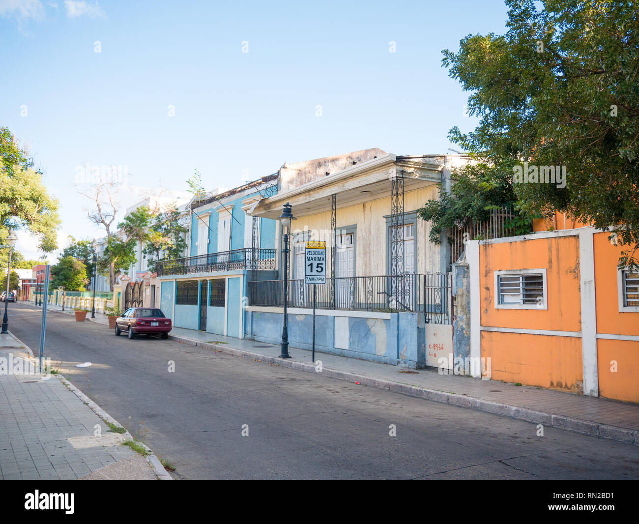 The old town of the city of Ponce in Puerto Rico, United States Stock ...