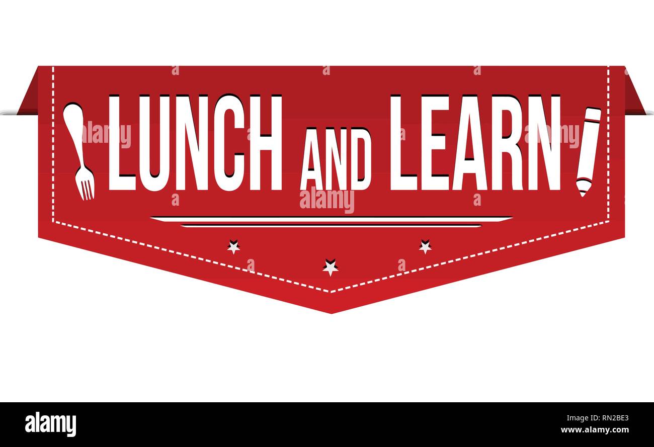 Lunch and learn banner design on white background, vector illustration ...
