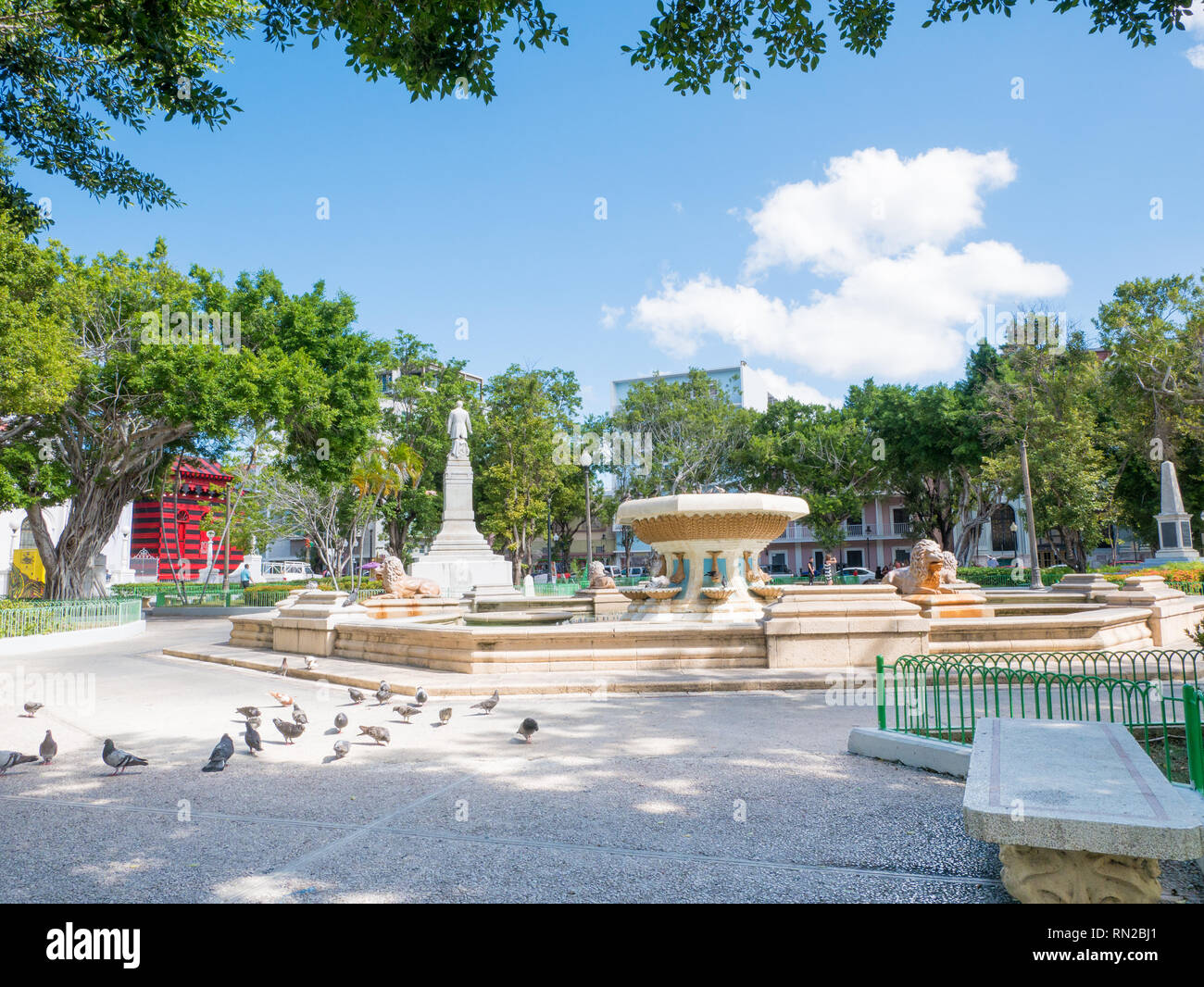 Ponce, Puerto Rico, main square in the middle of summer Stock Photo - Alamy