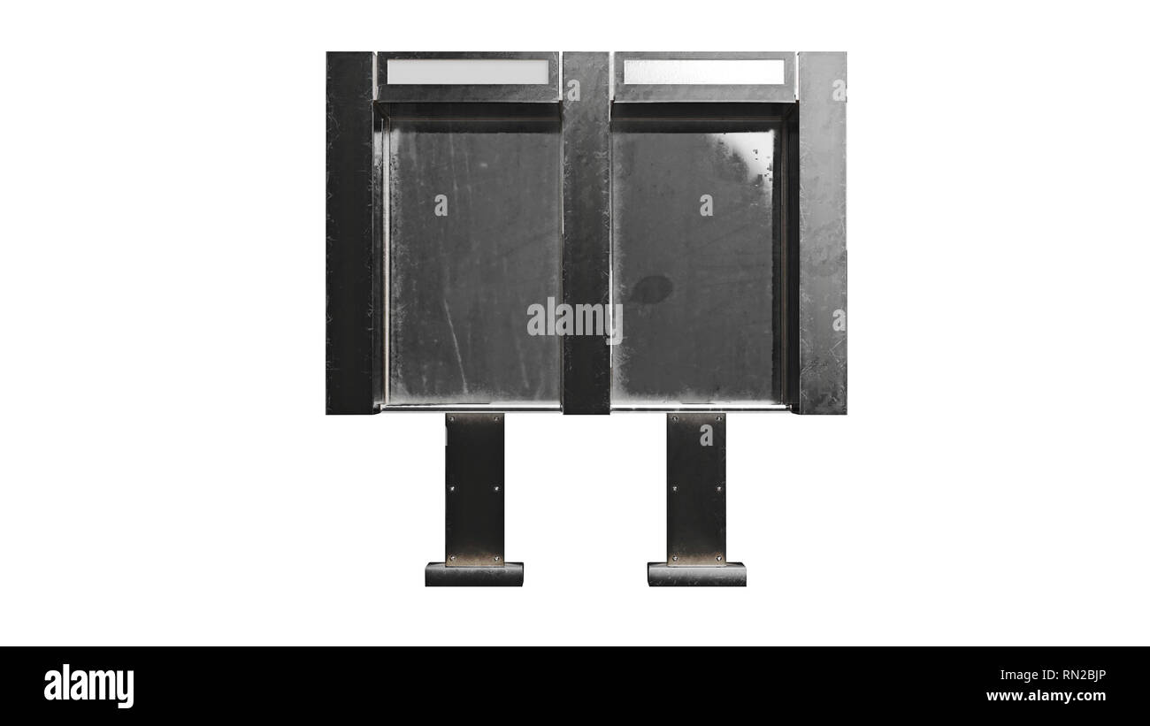 Bhone booth panel. Billboard display, front view. 3D rendering Stock ...