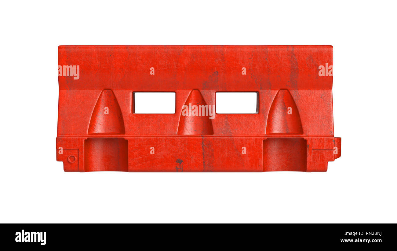 Barrier street border stop road signs, front view. 3D rendering Stock ...