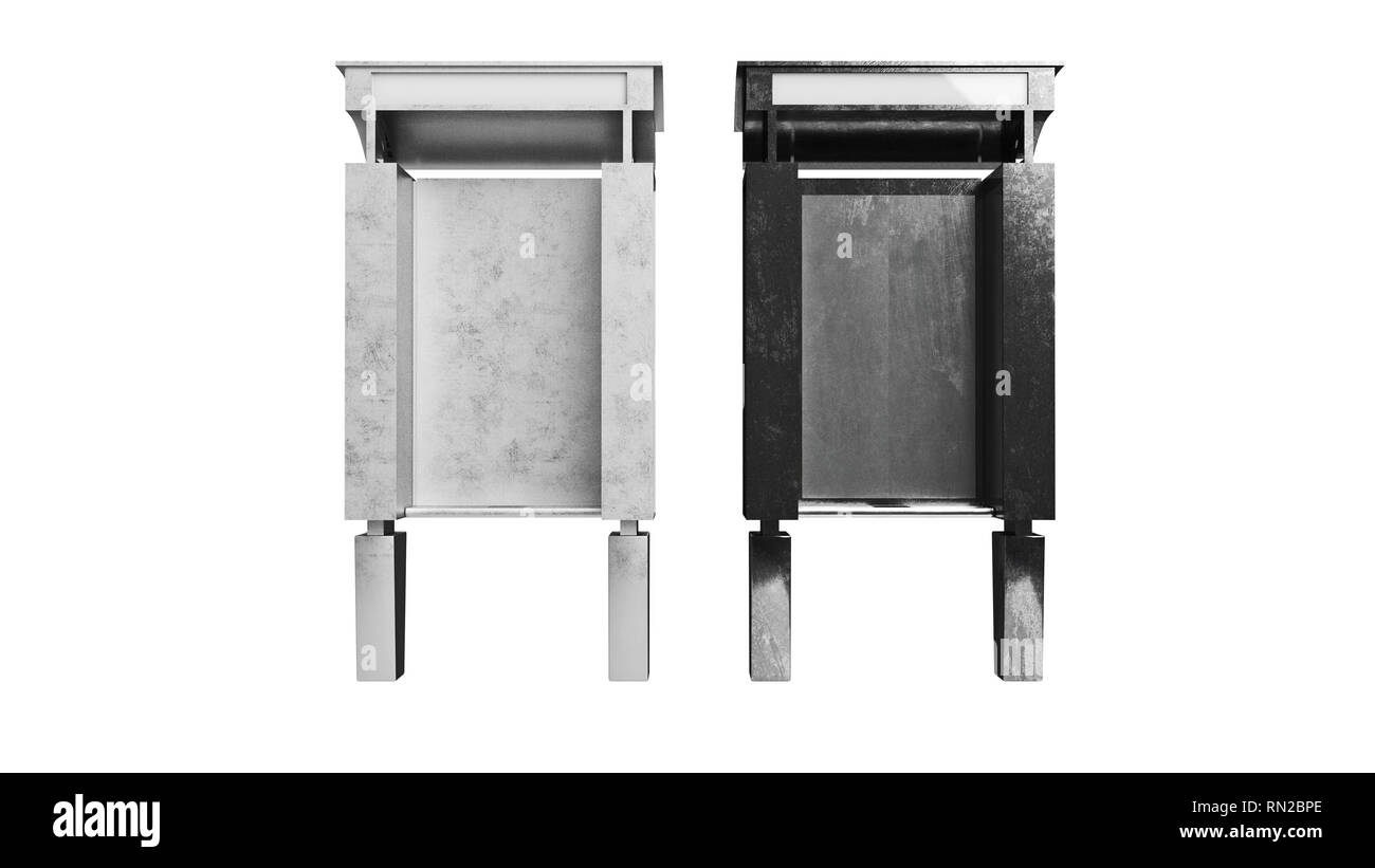 Bhone booth panel. Billboard display, front view. 3D rendering Stock ...