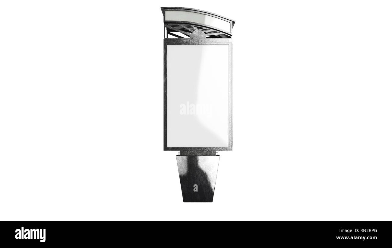 Billboard banner board panel, side view. Mockup advertisement design ...