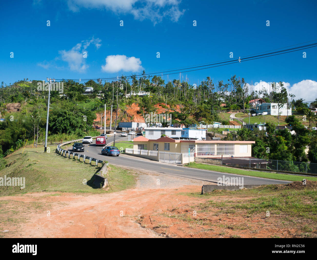 View from Ruta panoramica road in Puerto Rico. USA. this road is little ...