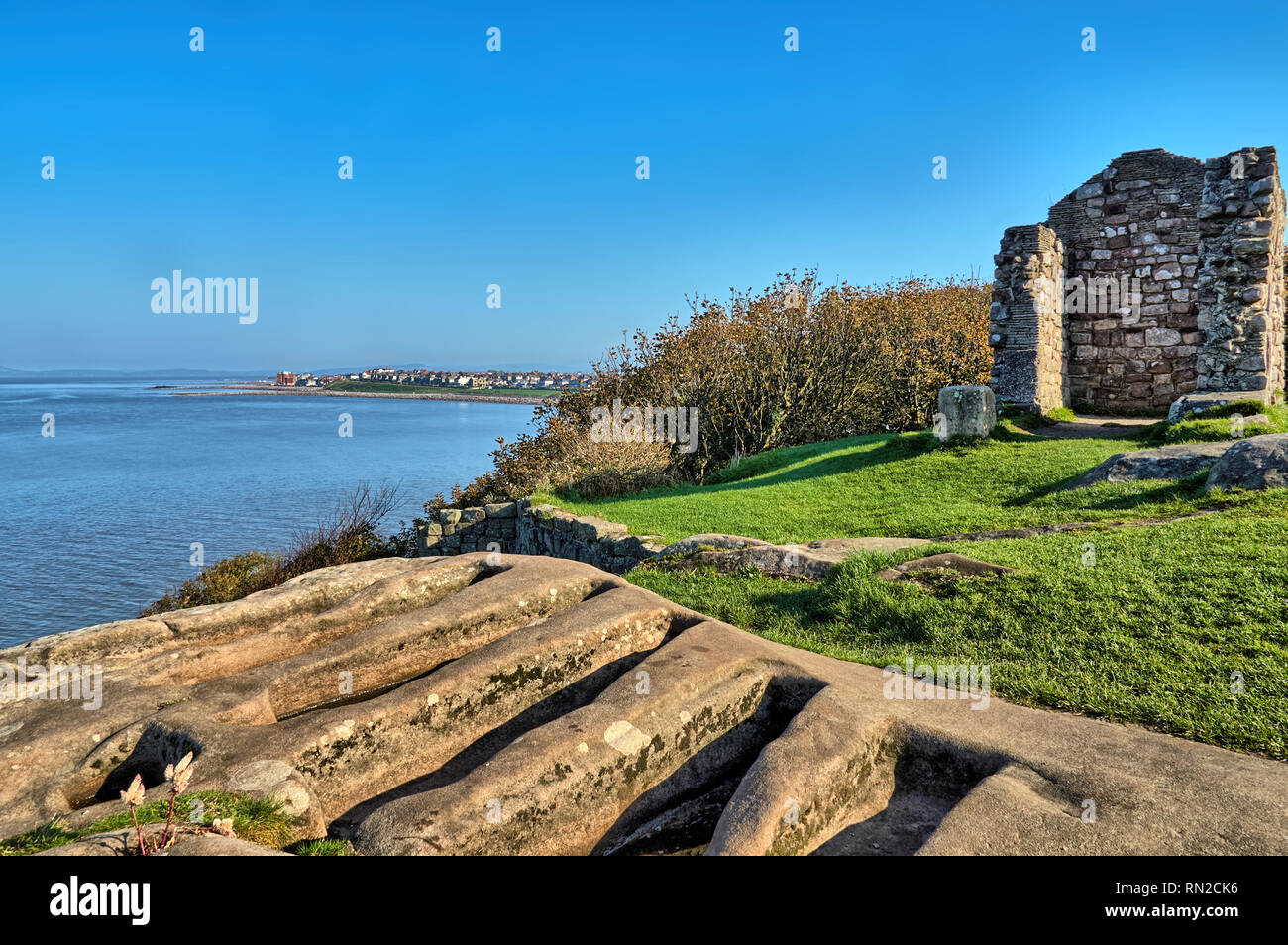 11th century stone graves in the ruins of the ancient St. Patrick's ...