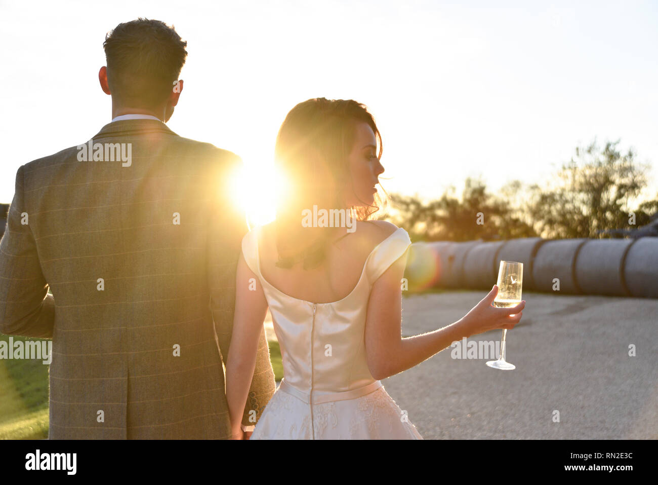 A beautiful couple get married in a romantic Farm location- she is a ...