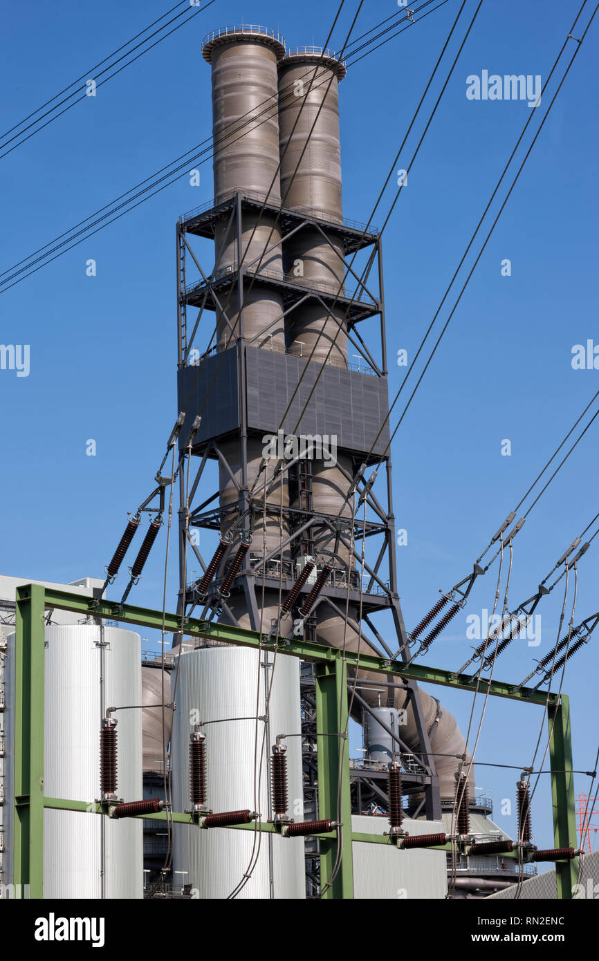 Power plant, distribution of electricity for various transmission ...