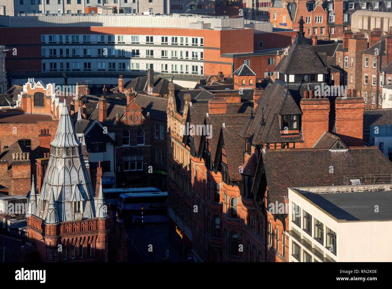 Aerial view nottingham city centre hi-res stock photography and images ...