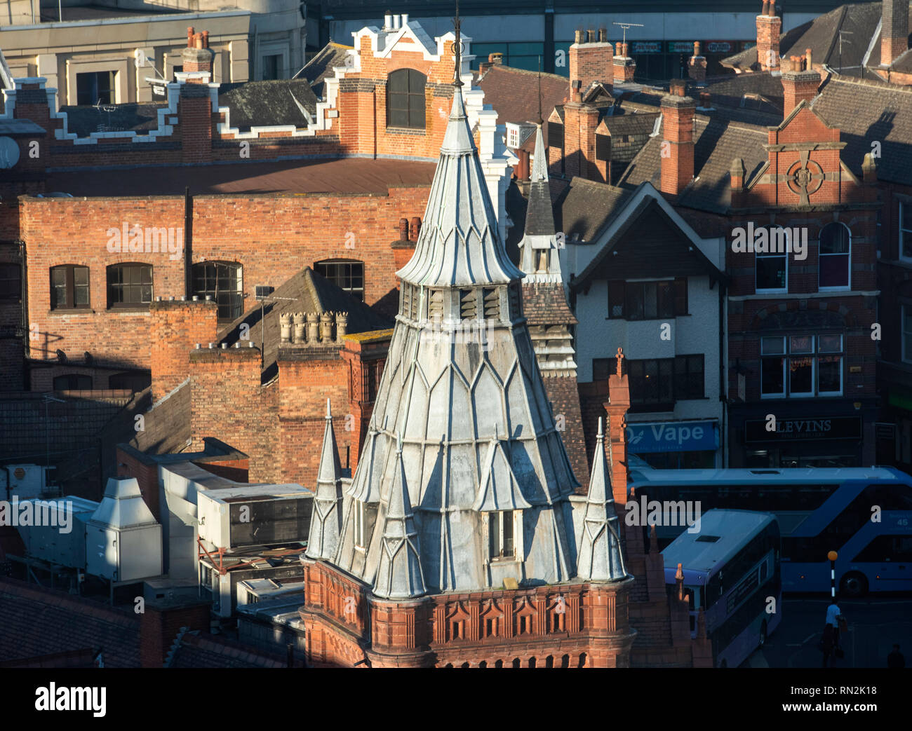 Aerial view nottingham city centre hi-res stock photography and images ...