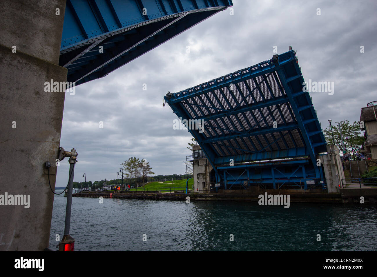 Charlevoix Drawbridge, Michigan Stock Photo - Alamy
