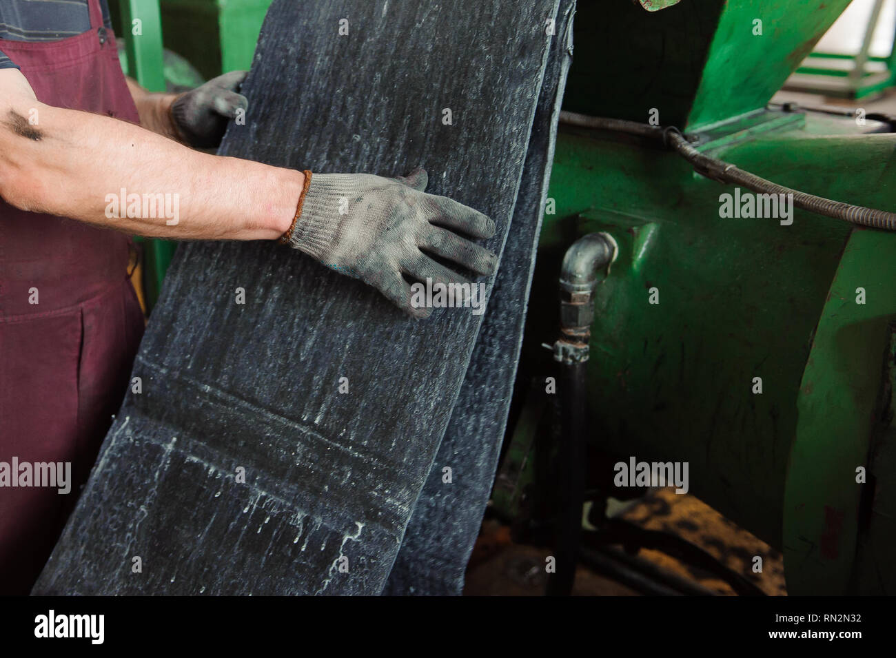 A Powerful Press for the Creation of Rubber Products from Rubber Stock ...