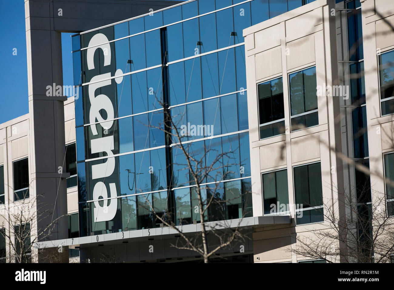 A logo sign outside of the headquarters of the Ciena Corporation in ...