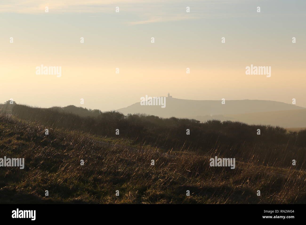 Coastal path along beachy head cliffs Stock Photo - Alamy