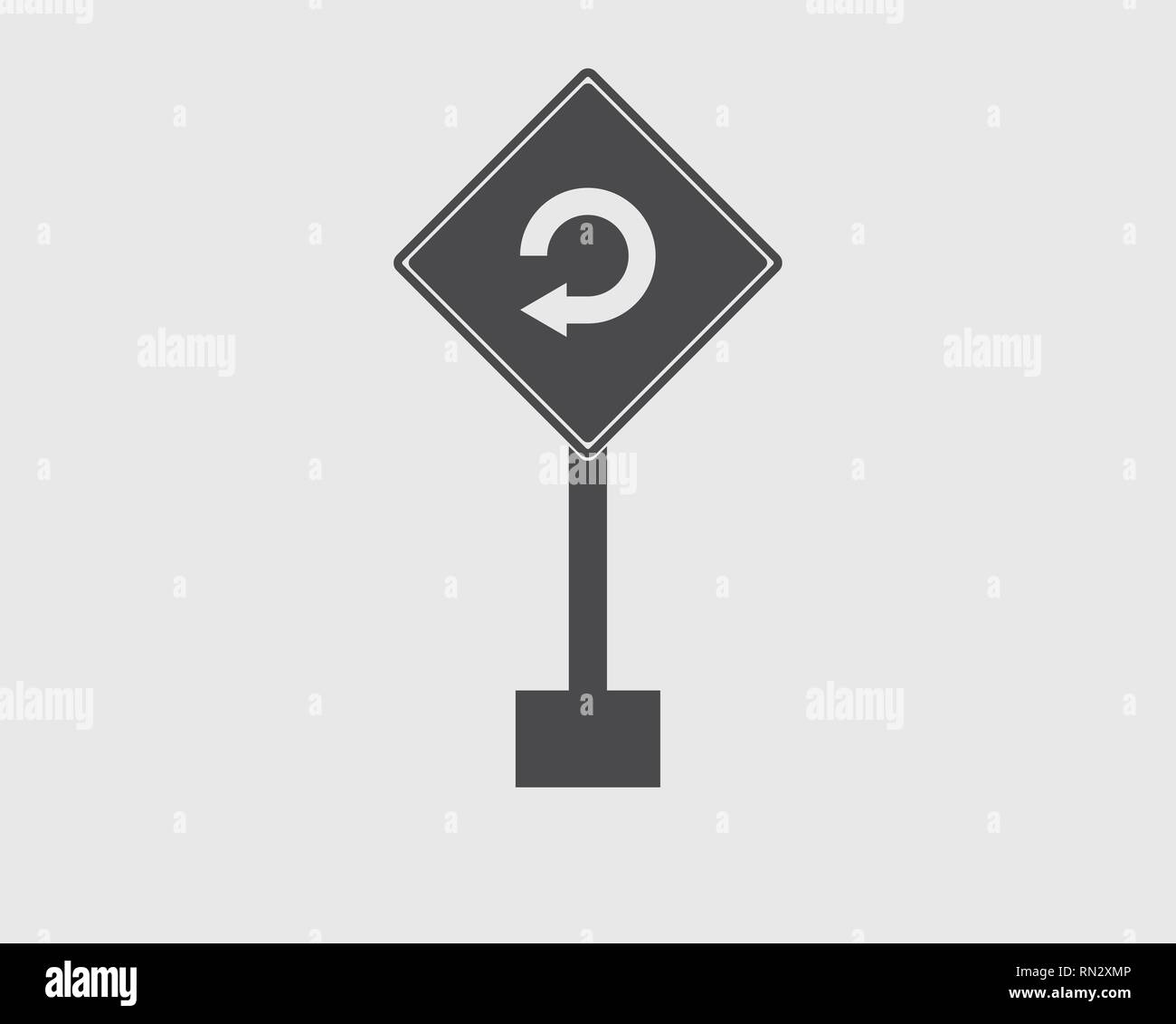 Arrow Sign icon of Highway on gray Background Stock Vector Image & Art ...