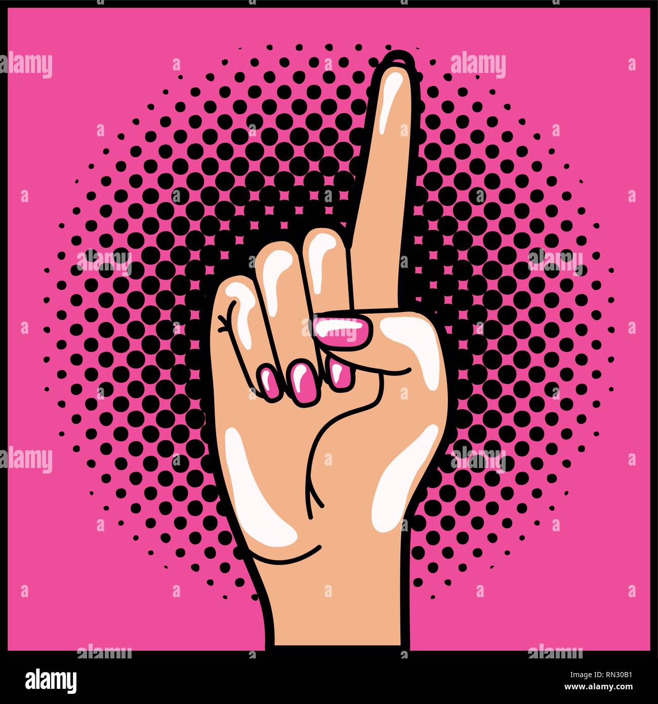 hand human expressing first pop art style Stock Vector Image & Art - Alamy