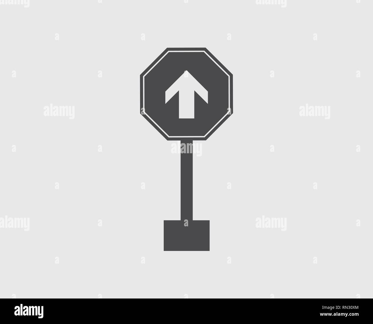 Arrow Sign icon of Highway on gray Background Stock Vector Image & Art ...