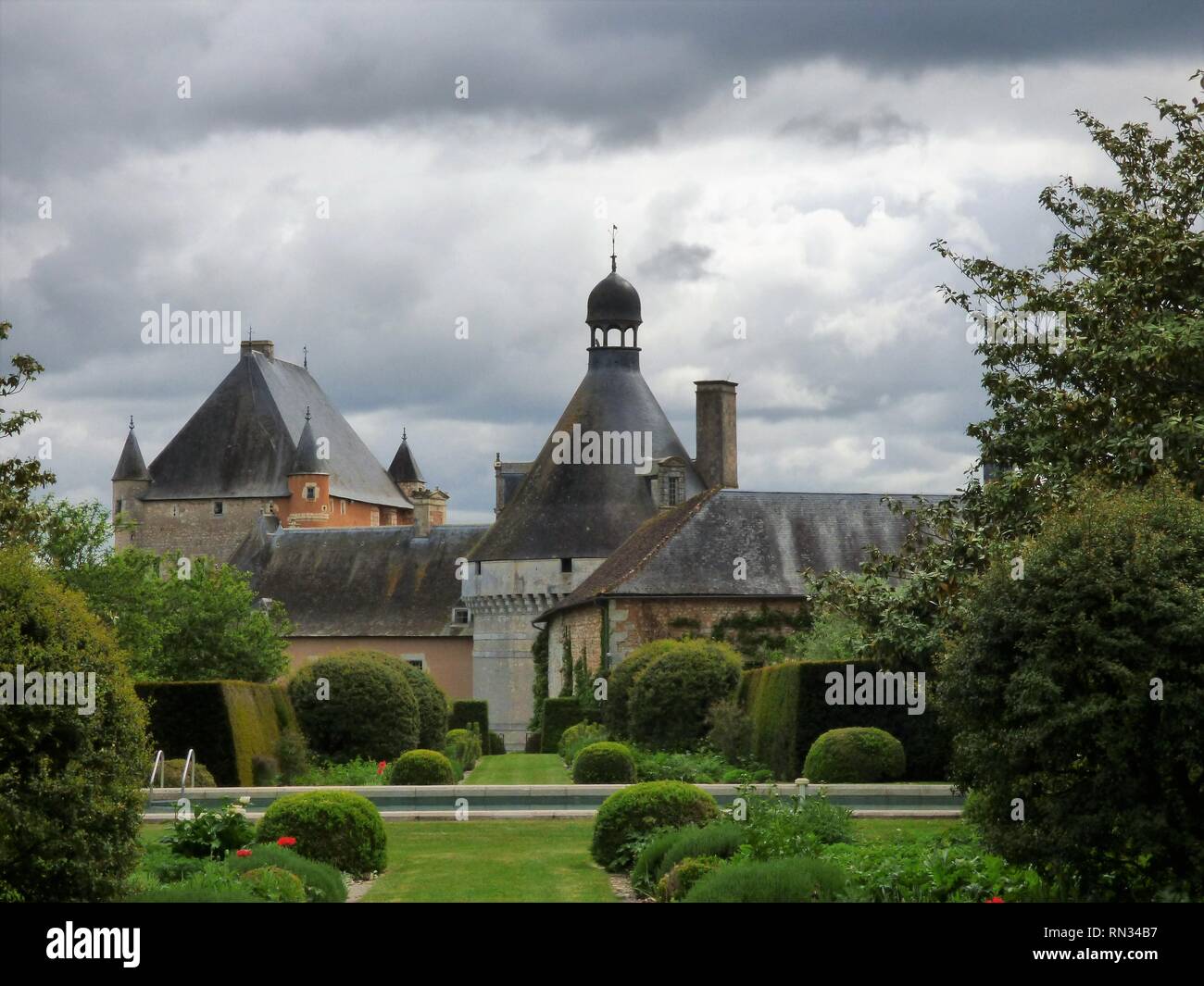 Chateau de Touffou from the rear garden, Bonnes, France Stock Photo - Alamy