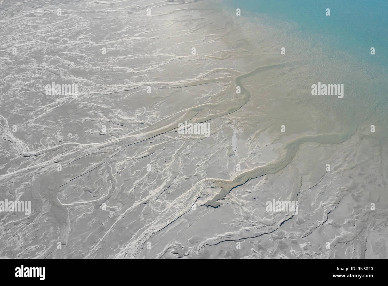 Aerial view of degraded landscape. Destroyed land. View from above ...