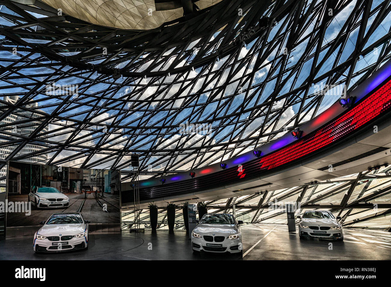 BMW Welt building & BMW headquarters, Munich. BMW Welt is a big ...