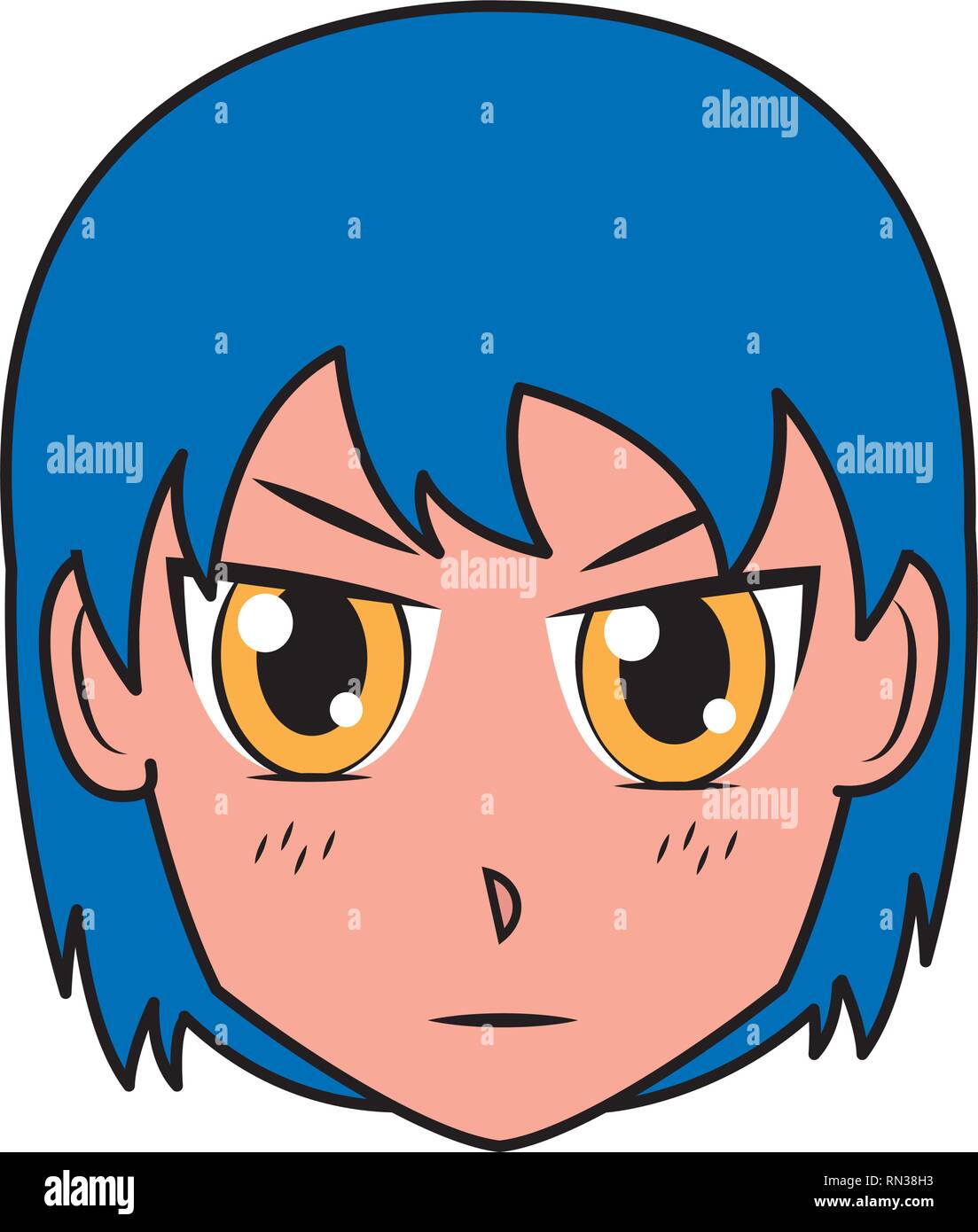 face girl anime manga comic Stock Vector Image & Art - Alamy