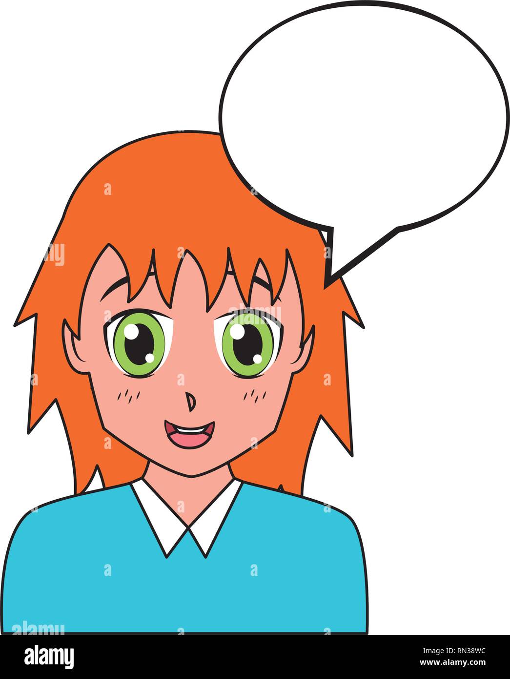 Anime Girls Talking Stock Vector Image And Art Alamy