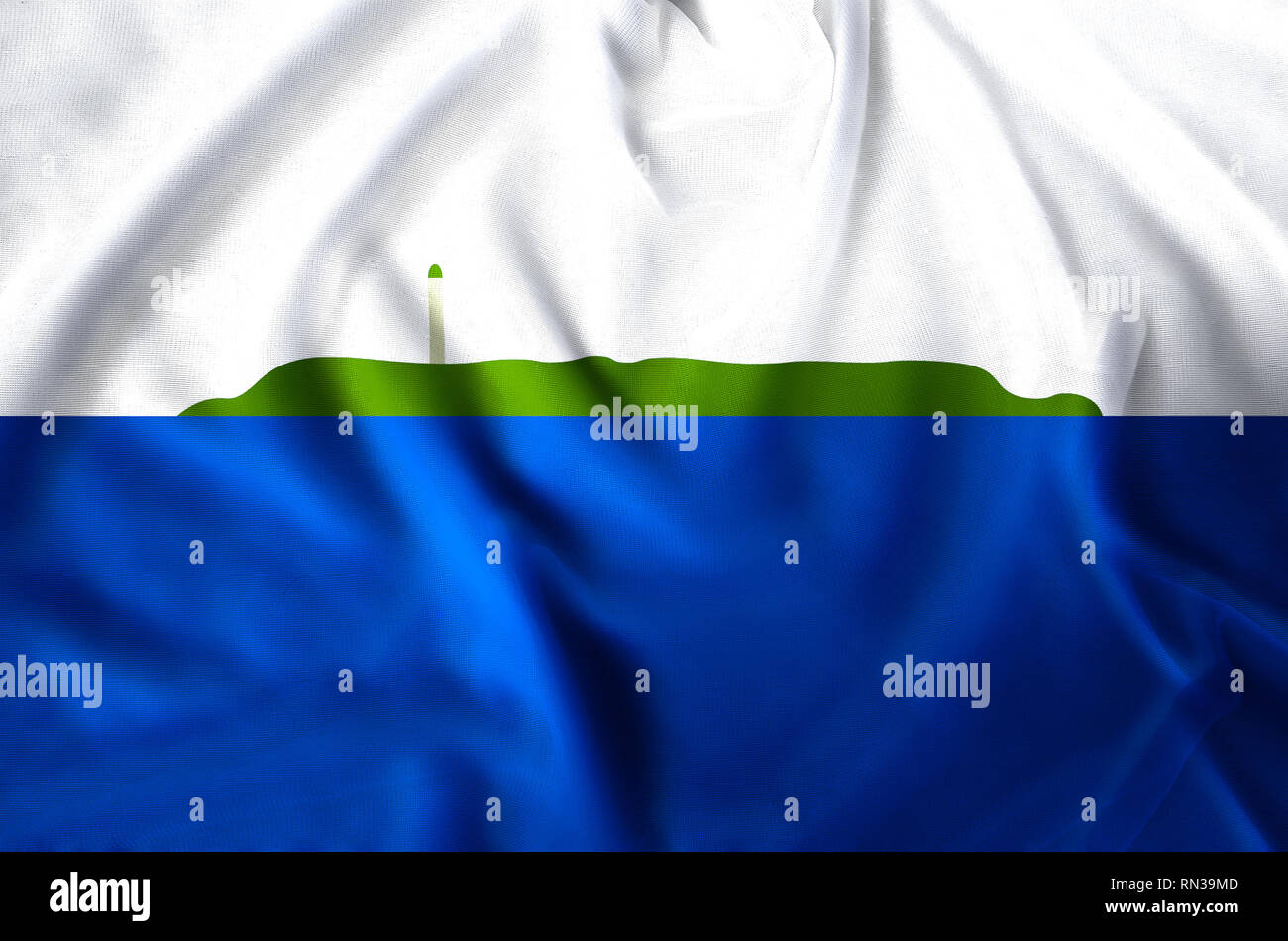 Navassa Island modern and realistic closeup flag illustration. Perfect ...