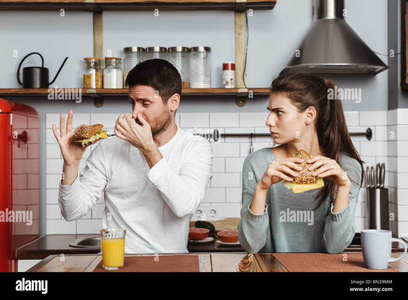 Girl disgusted by food hi-res stock photography and images - Alamy