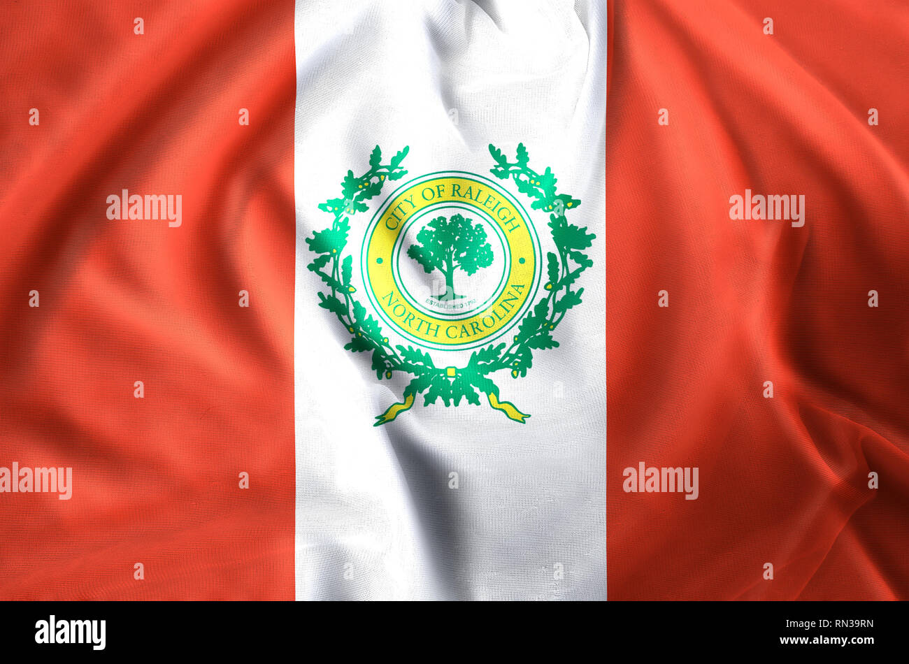 Raleigh modern and realistic closeup flag illustration. Perfect for ...
