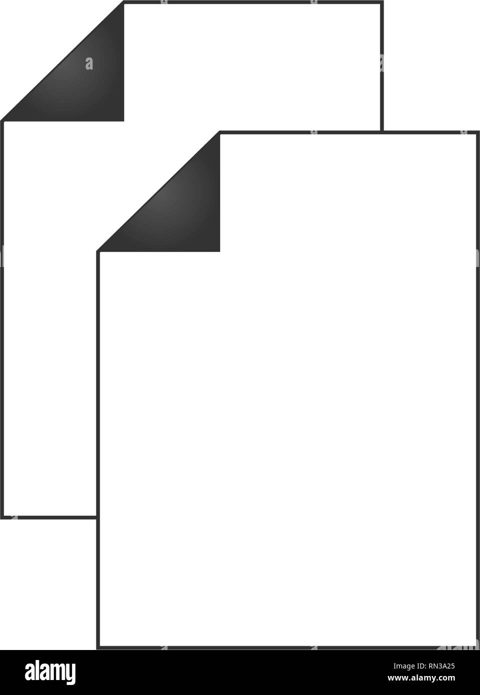 Two Documents icon vector illustration. Isolated documents symbol ...