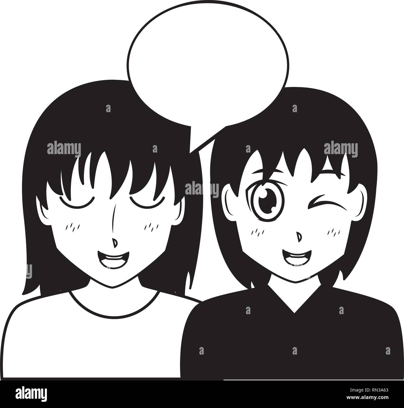 Cartoon Girl Talking High Resolution Stock Photography and Images - Alamy