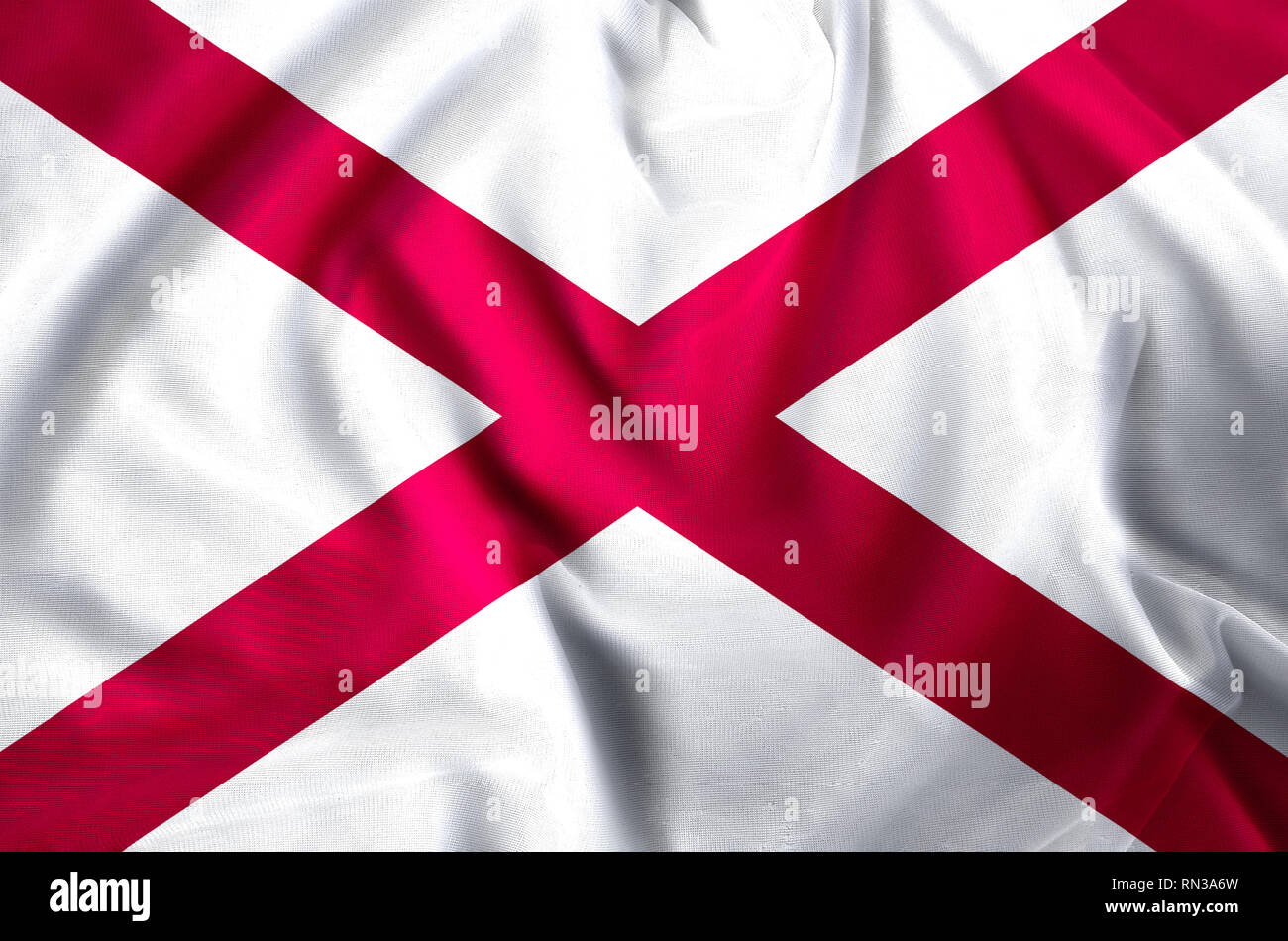 Alabama modern and realistic closeup flag illustration. Perfect for ...