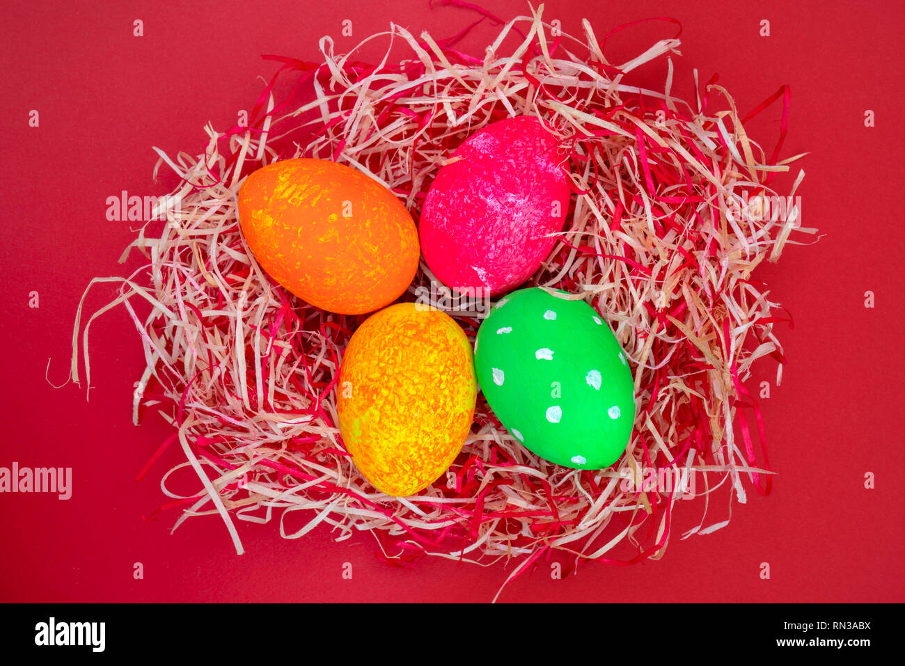 Multi-colored Easter eggs Stock Photo - Alamy