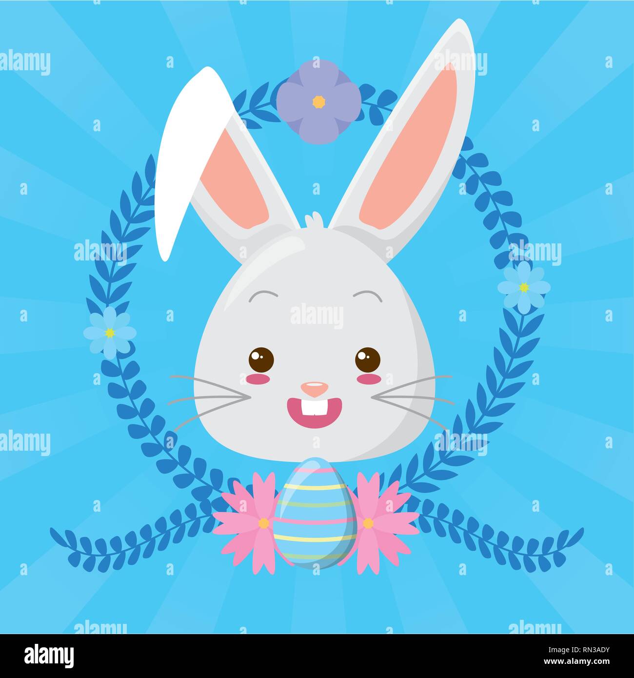 cute rabbit face cartoon Stock Vector Image & Art - Alamy