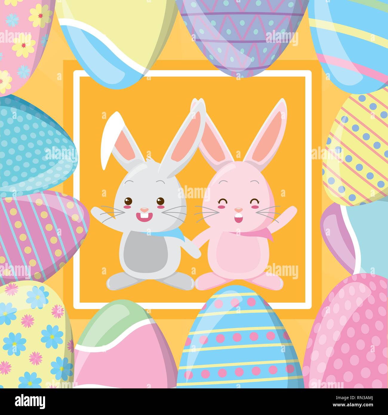 Rabbit Couple Stock Vector Images - Alamy