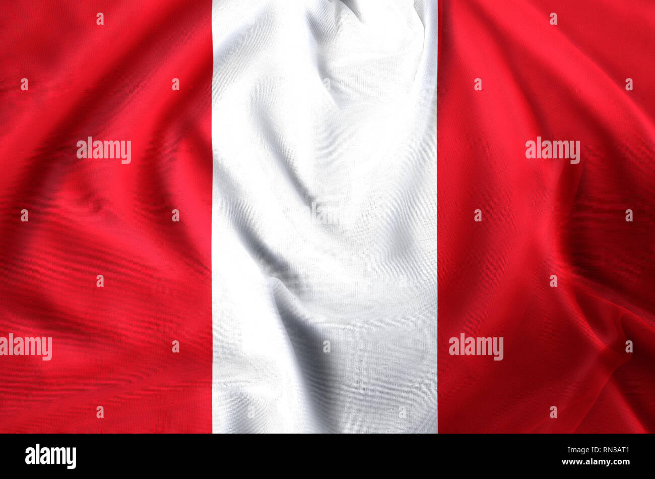 Peru modern and realistic closeup flag illustration. Perfect for ...