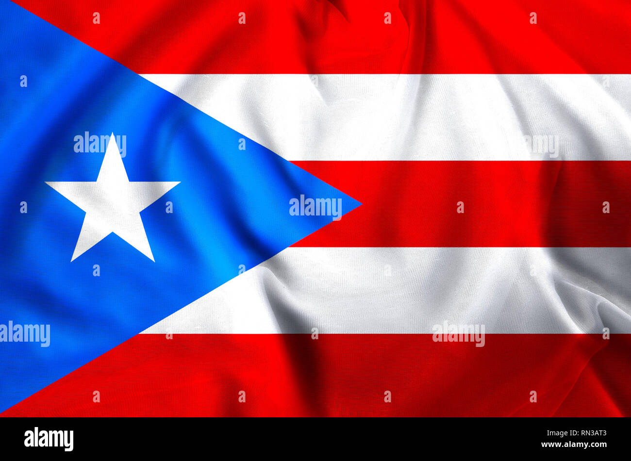 Puerto rico modern and realistic closeup flag illustration. Perfect for ...