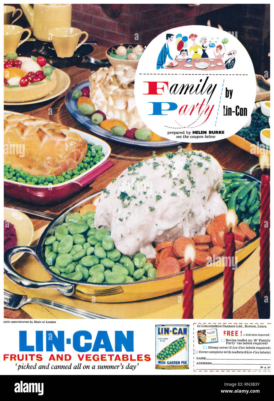 Advert lin can canned fruit hi-res stock photography and images - Alamy