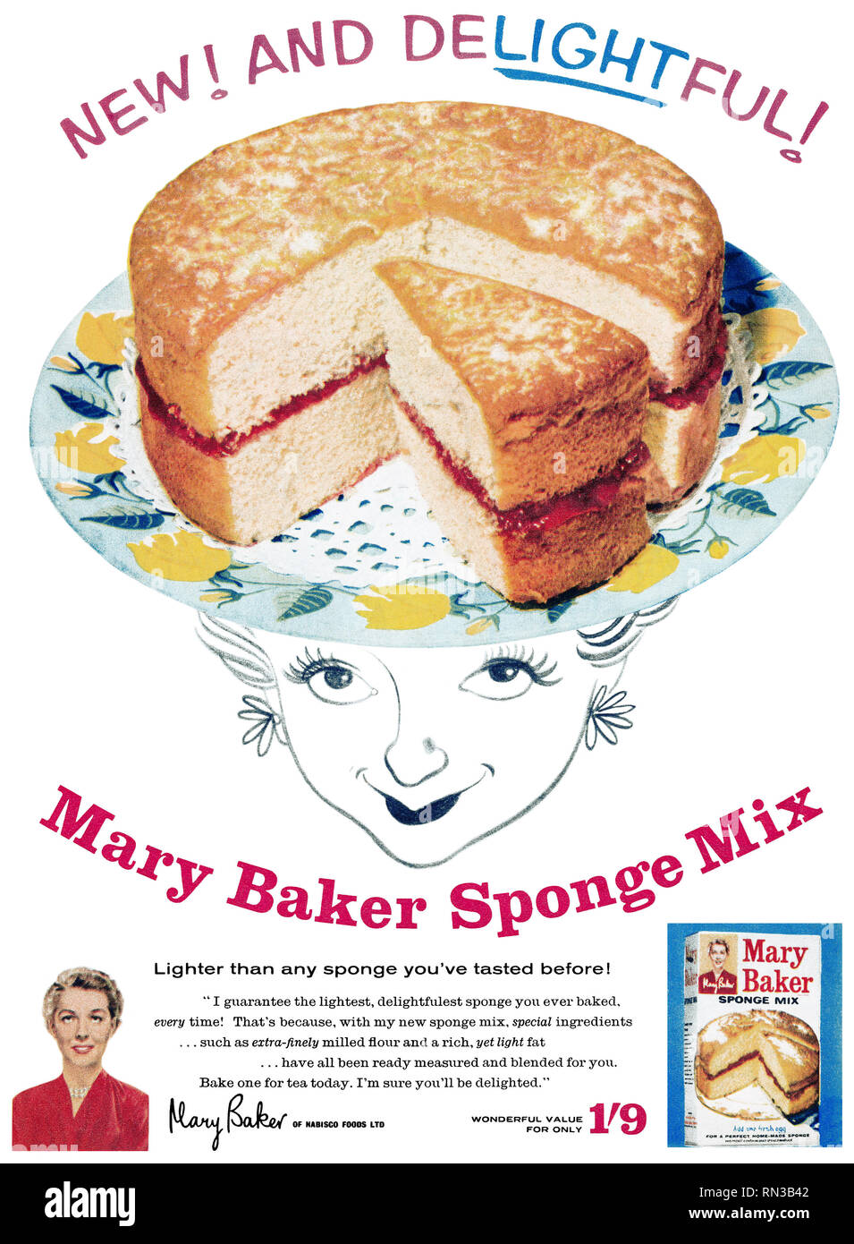 Old cake advert hi-res stock photography and images - Alamy