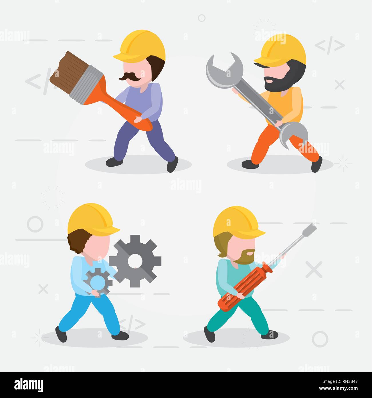 workers with tools Stock Vector Image & Art - Alamy