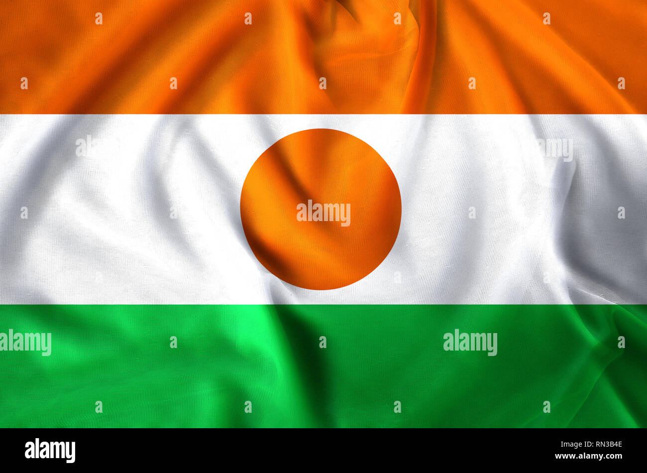 Niger modern and realistic closeup flag illustration. Perfect for ...