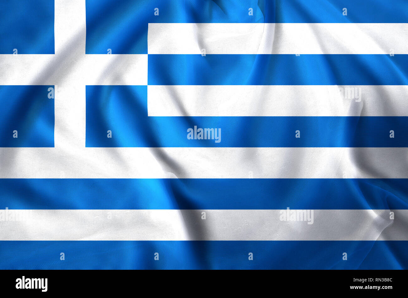 Greece modern and realistic closeup flag illustration. Perfect for ...