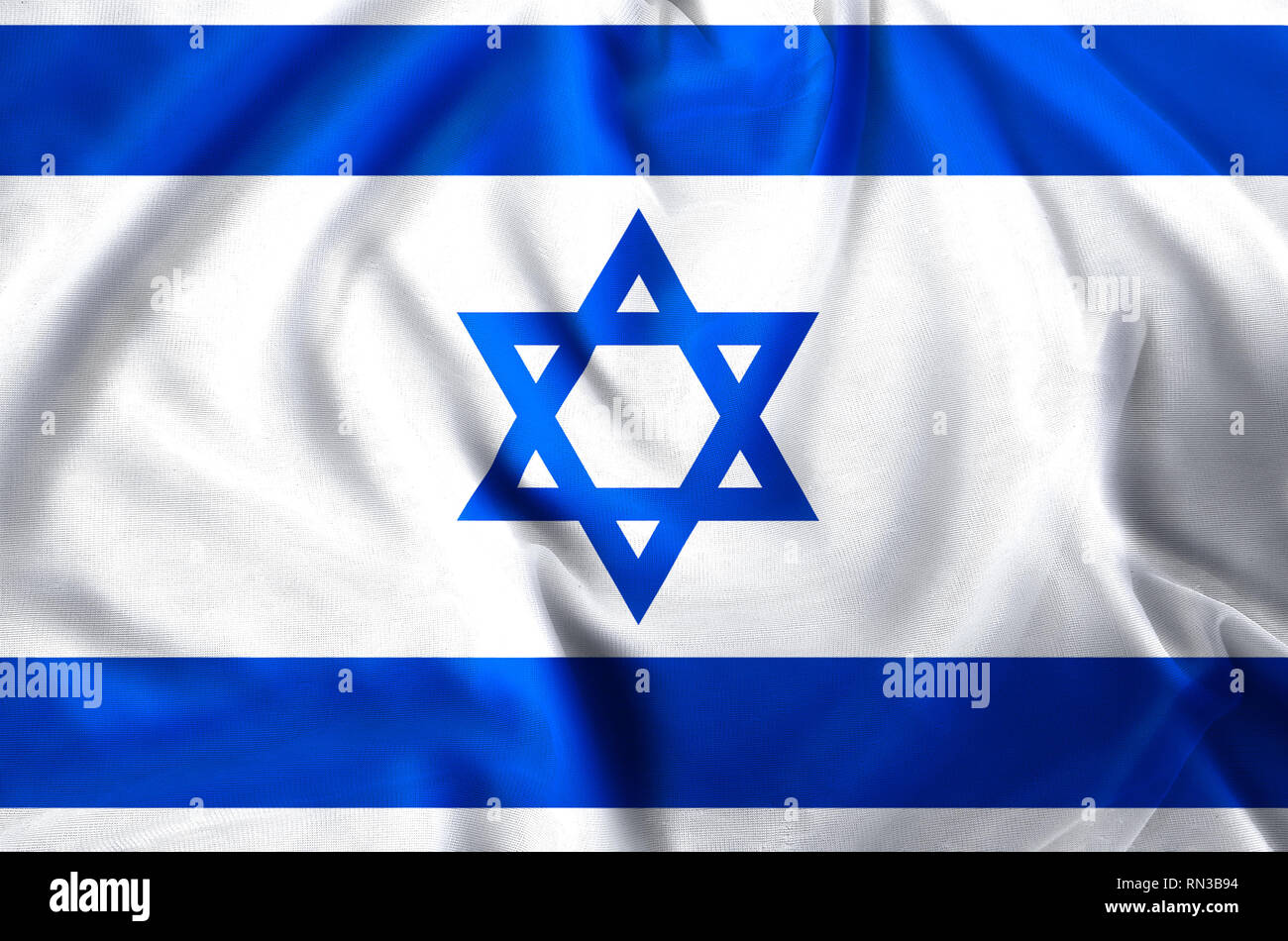 Israel modern and realistic closeup flag illustration. Perfect for ...