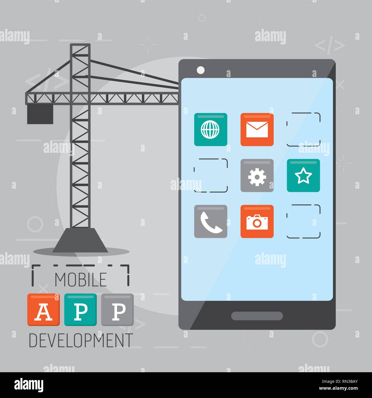 mobile app development Stock Vector Image & Art - Alamy