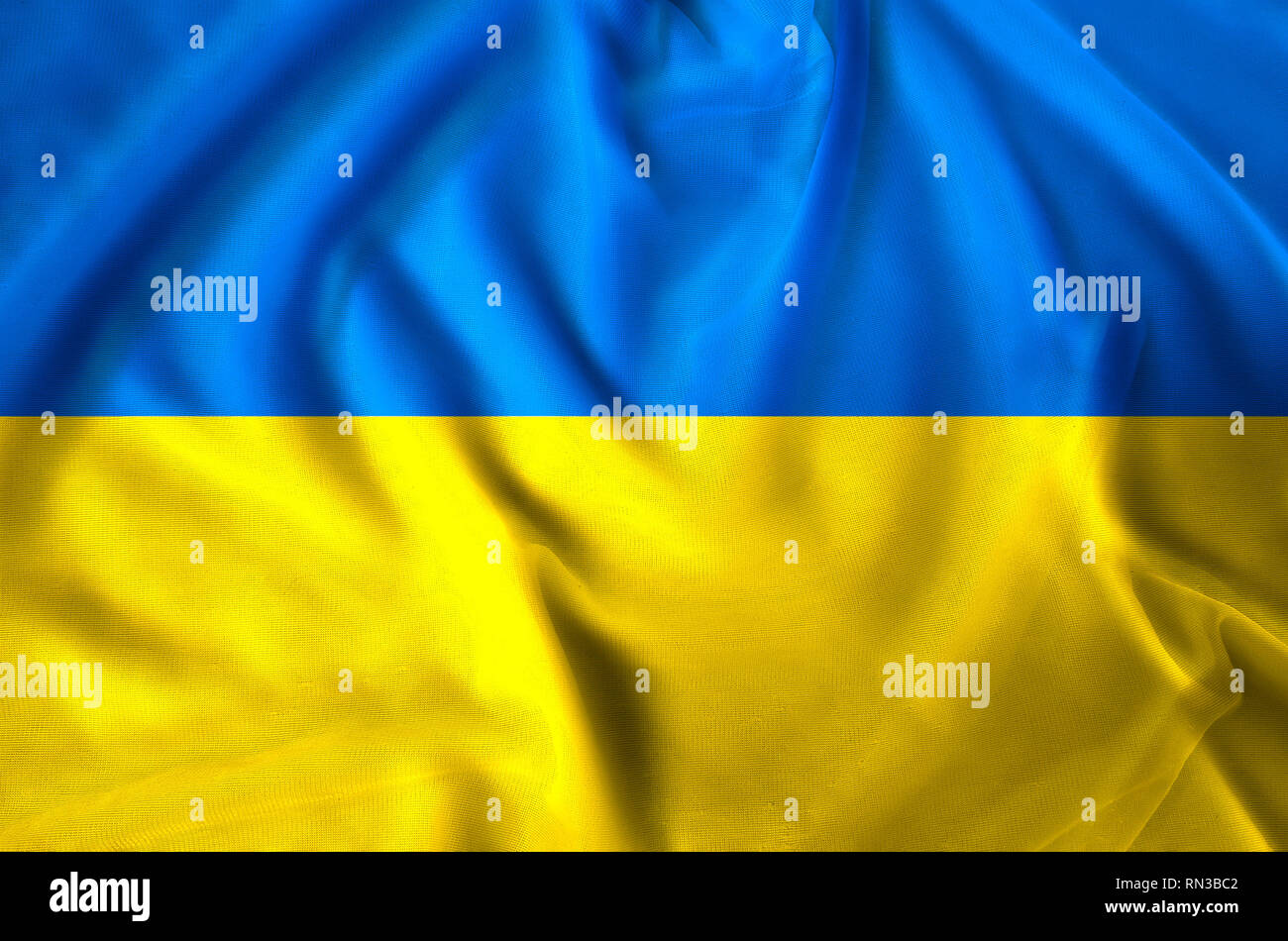 Ukraine modern and realistic closeup flag illustration. Perfect for ...