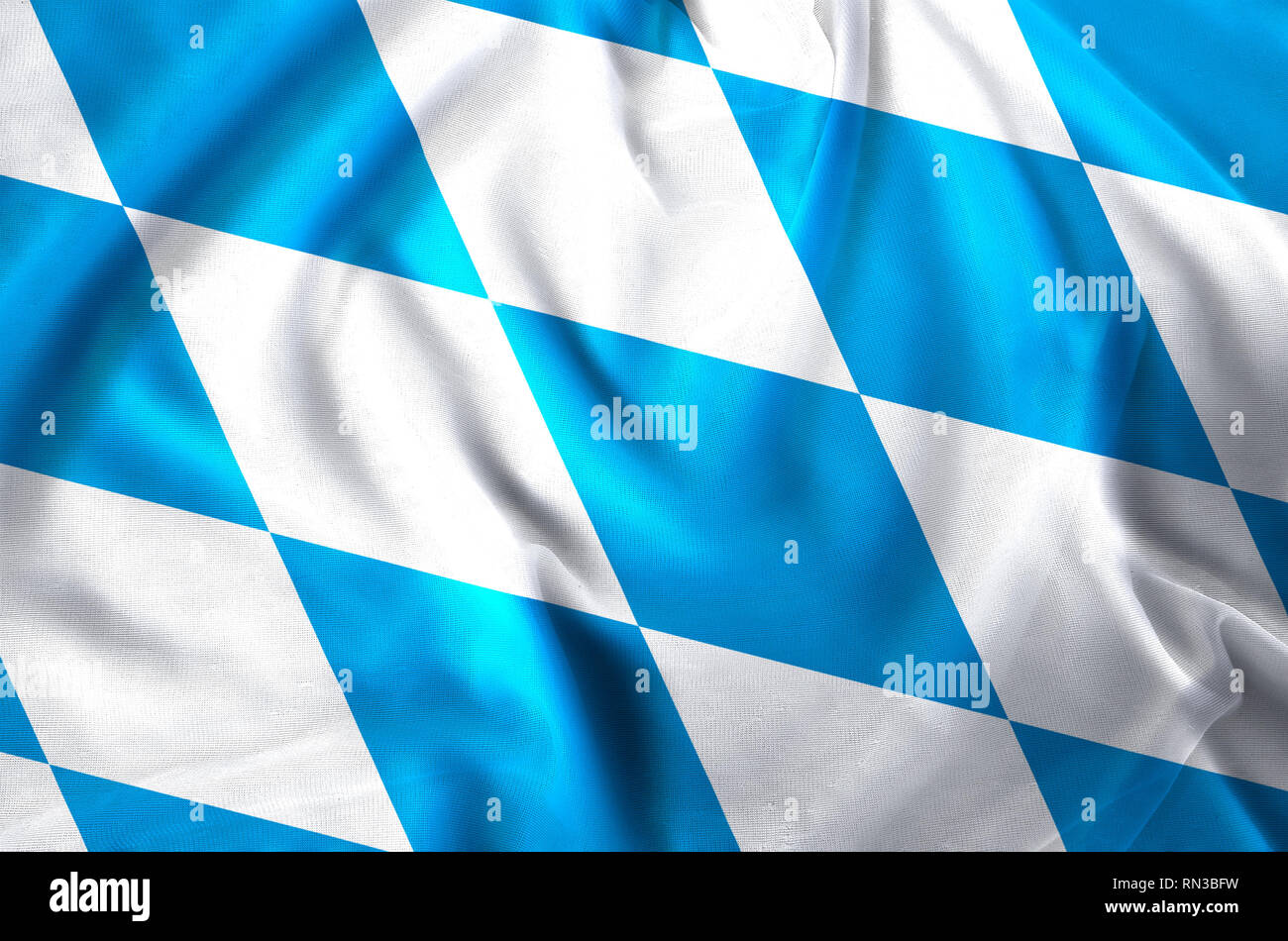 Bavaria modern and realistic closeup flag illustration. Perfect for ...
